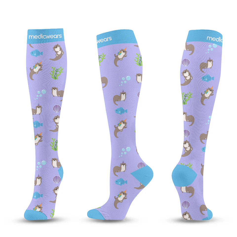 Cheerful Otters Compression Socks l Fun Compression Socks Australia ...